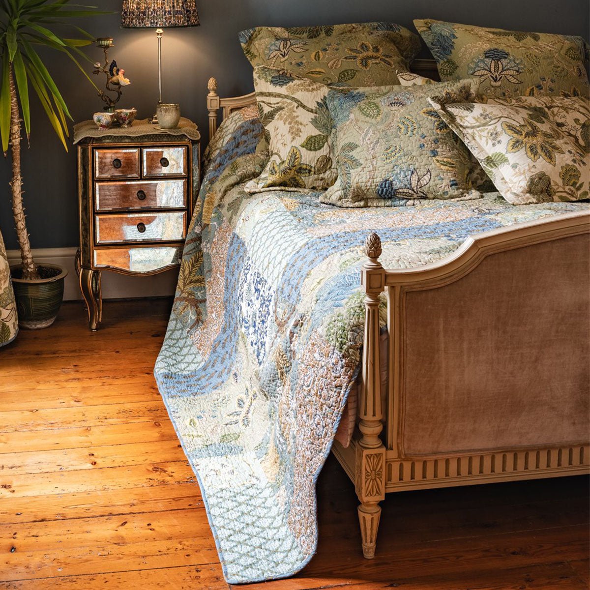 Constance Patchwork Bedspread Blue (Available for pre-order) – Forever ...
