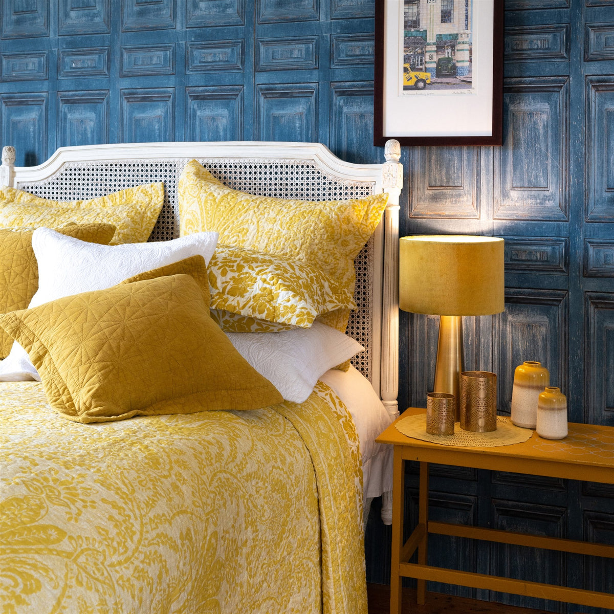 Libourne Ochre Bedspread – Forever England