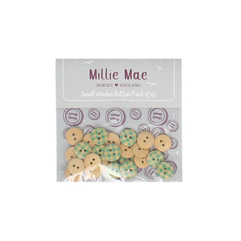 Small Blue Check Button Pack of 25 – Forever England